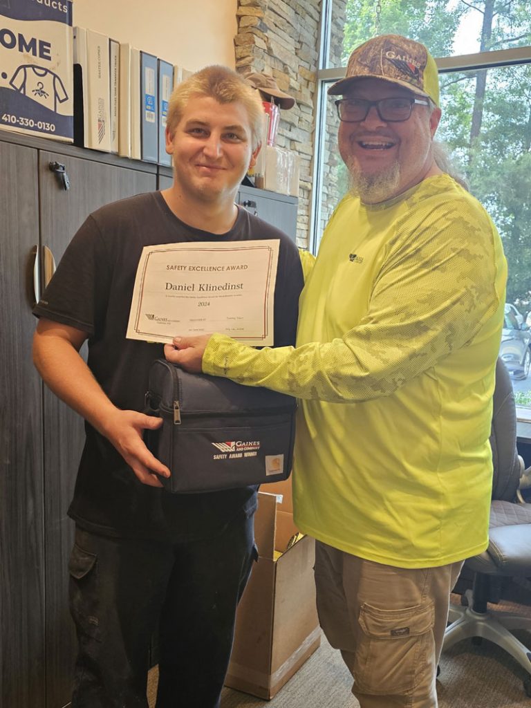 Mechanic Daniel Klinedinst Receives Safety Excellence Achievement Award ...