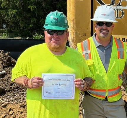 Laborer Edwin Rivera Works Safely for Himself and His Crew - Gaines and ...