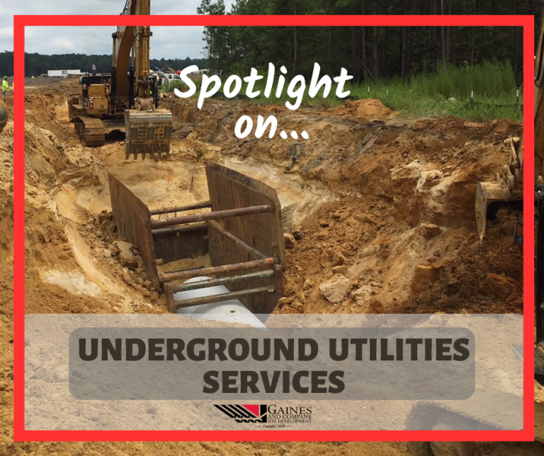 Spotlight on Services: Underground Utilities - Gaines and Company Site Development