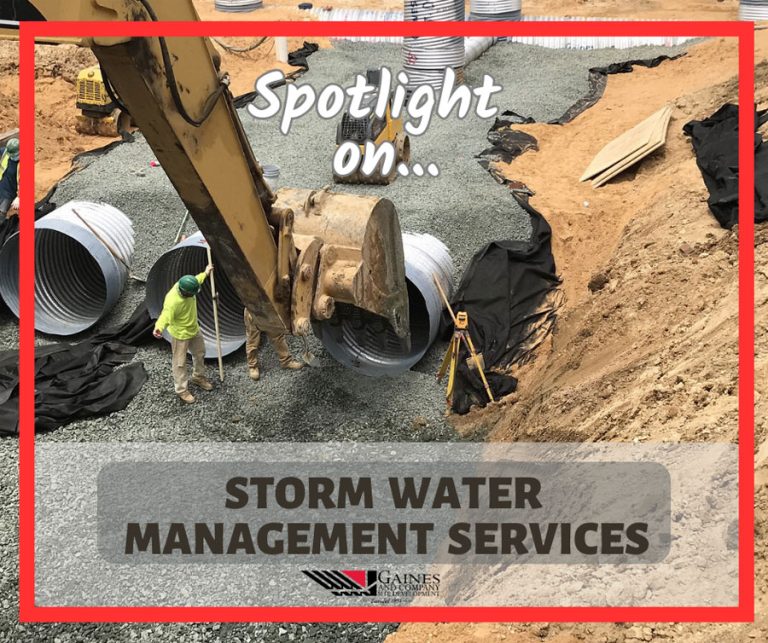 Spotlight on Services: Storm Water Management - Gaines and Company Site ...